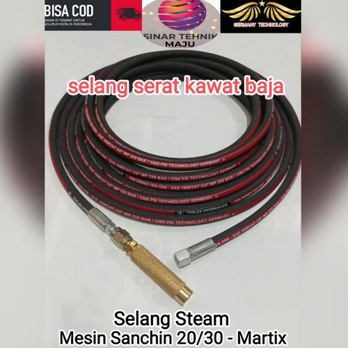 Jual selang steam cuci motor mobil mesin sanchin 20/30 Matrix serat kawat - 6 meter - Jakarta ...
