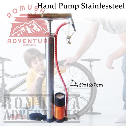 Jual Pompa Sepeda Angin Hand Pump Tabung Meter Stainless Stell - Mini ...
