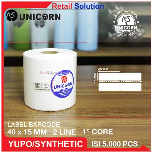 Jual Stiker Barcode Label YUPO Synthetic - 40x15 mm / 40x15mm / 40 x 15 ...