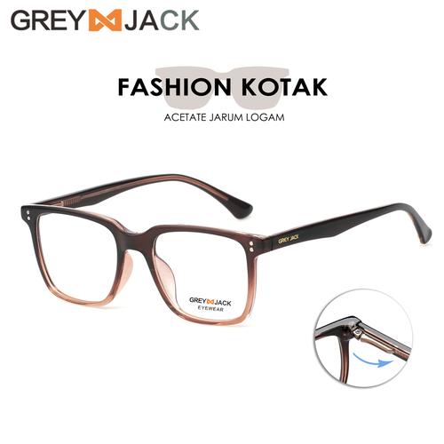 Promo Grey Jack Frame Kacamata Kotak Simple TR+Acetate Bisa Minus 21011 ...