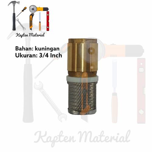 Jual Foot Klep Kuningan Drat 3/4 Inch | Tusen Klep 1 Inch | Foot Valve ...