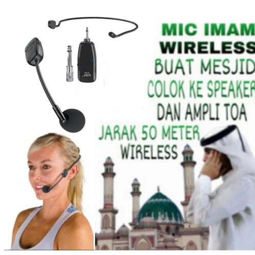 Jual bus UHF mic imam masjid musholla wireless Jack microphone headset ...