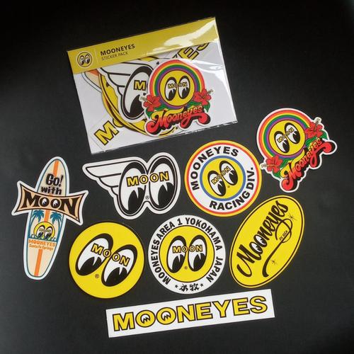 Jual Sticker MOONEYES 8PCS | brand japanese premium pack Stiker Moon ...
