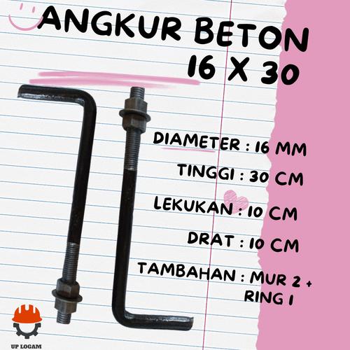 Jual Angkur Beton m16 semua ukuran - 16X30 - Kab. Tegal - UP LOGAM | Tokopedia