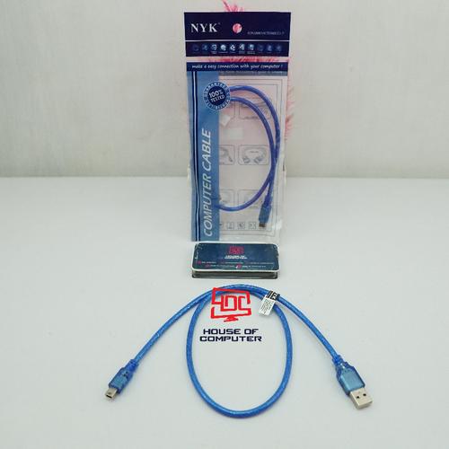 Jual KABEL USB 5 PIN TRANSPARAN NYK 60CM 2.0 TRANSPARAN SUPPORT MODEM ...