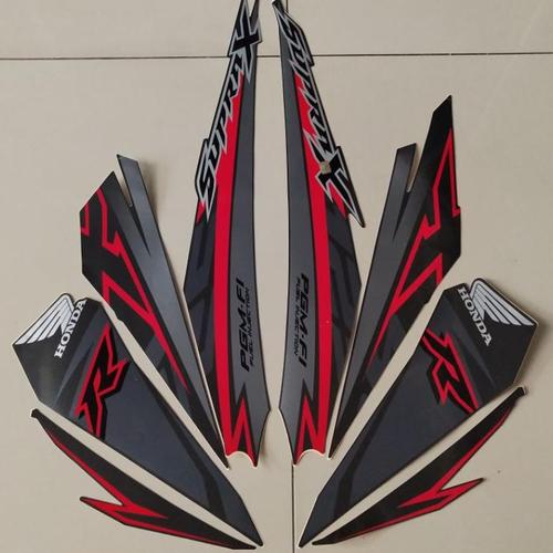 Jual Striping Honda Supra X 125 Fi 2018 Hitam Full Stiker Lis Body ...