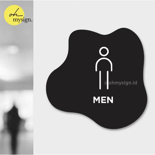 Jual Sign Board Akrilik Toilet Men Papan Acrylic Signage Tempel - Ink ...