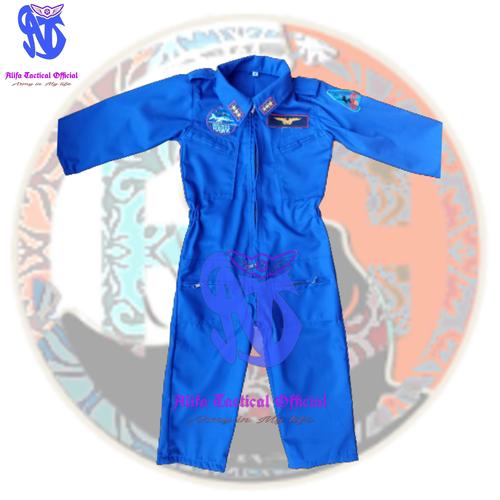 Jual Werpak Anak Perempuan Laki Warna Biru Baju Profesi Pilot Anak ...