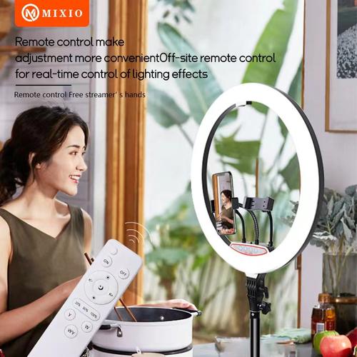 Promo MIXIO Ring Light 45cm + Light Stand Tripod 2M with 3 Holder HP ...