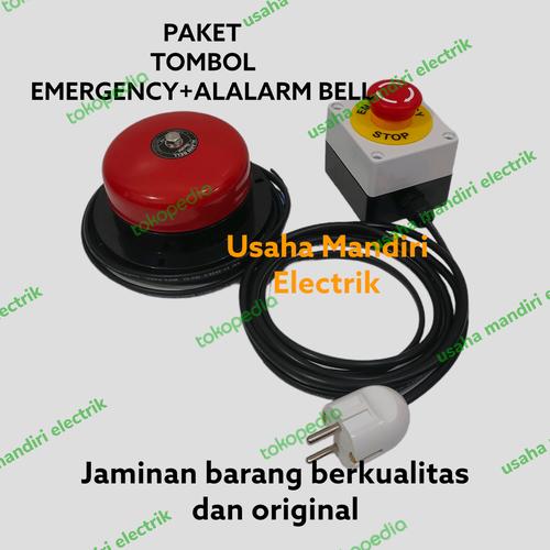 Jual SIRENE PERINGATAN/BAHAYA/ALARM BELL+TOMBOL EMERGENCY - Kabel 5 ...