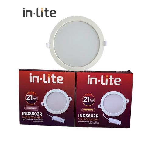 Jual LAMPU LED PLAFON INLITE SLIM DOWNLIGHT 21W 21 WATT INDS602R ...