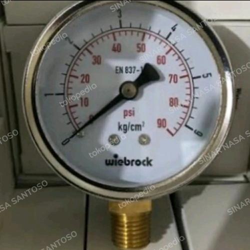 Jual Pressure Gauge Wiebrock 6kg / 90 psi ukuran 21/2" Raket - Jakarta ...