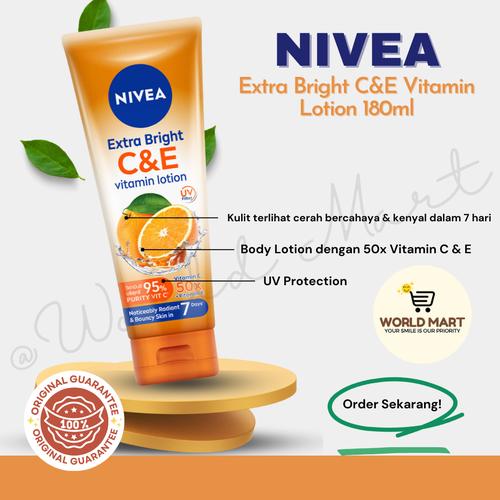Jual NIVEA Extra Bright C&E Vitamin Body Lotion 180ml - Jakarta Utara - WorldMart88 | Tokopedia