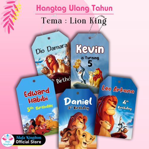 Jual Hangtag Ulang Tahun Lion King Custom 1 Set 8 Pcs - AKHT LionKing 1 ...