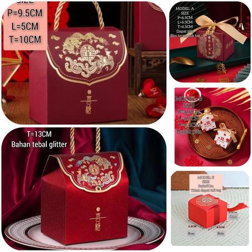 Jual KOTAK WEDDING SANGJIT SHUANGXI / CANDY BOX NIKAH TEA PAI/GIFT PAPERBAG - MODEL A - Jakarta ...