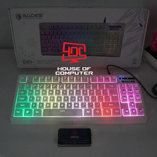 Jual KEYBOARD GAMING SADES SABRE PUTIH TKL MEMBRANE RGB ILLUMINATION - Kota Banjarmasin - House ...
