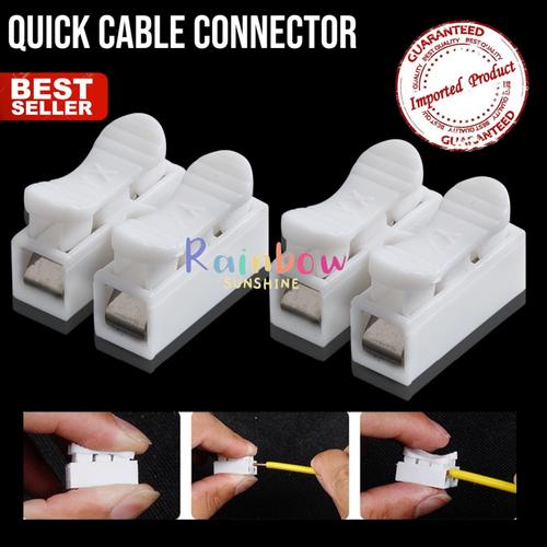 Spring Wire Connector 30pcs 2p CH2 Quick Connector Cable Clamp Terminal ...