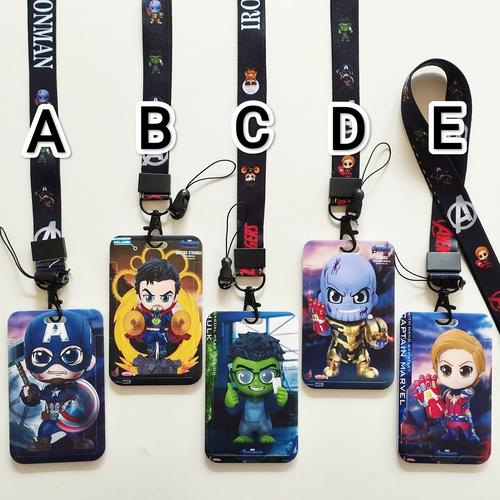 Jual Marvel Avengers Superhero ID Card Holder Lanyard 1 Name Tag ...