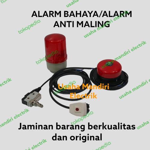 Jual ALARM ANTI MALING/SIRINE ANTI MALING-BELL+LAMPU DENGAN SWITCH ...