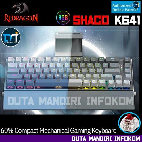 Promo Redragon SHACO K641 RGB - 60% Aluminium Mechanical Gaming Keyboard - Blue Red Switch Cicil ...