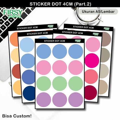 Jual Sticker Dot Warna 4CM, Label Polos Colorful, Stiker Bulat, Bisa ...