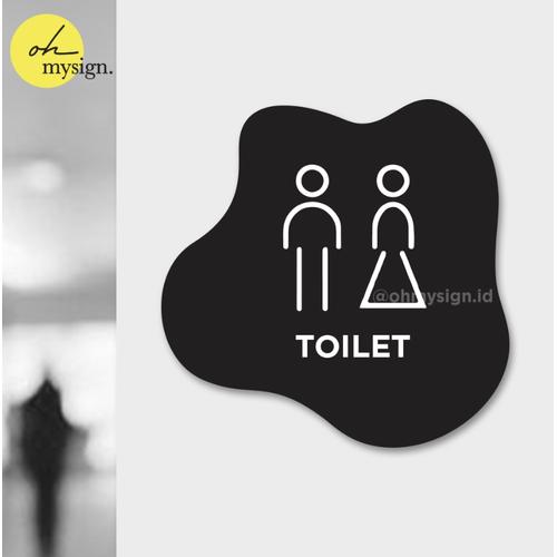 Jual Sign Board Akrilik Toilet Papan Acrylic Signage Tempel - ink Hitam ...