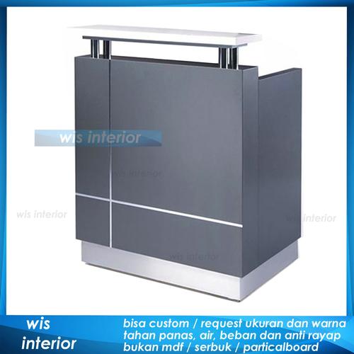 Jual FRONT DESK CUSTOMER SERVICE MINIMALIS LACI KANAN KIRI LIST CHOROME ...