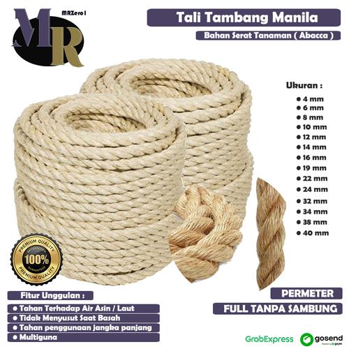 Jual Tali Tambang Manila 4mm 6mm 8mm 10mm 12mm 16mm 19mm 22mm 24mm 32mm ...
