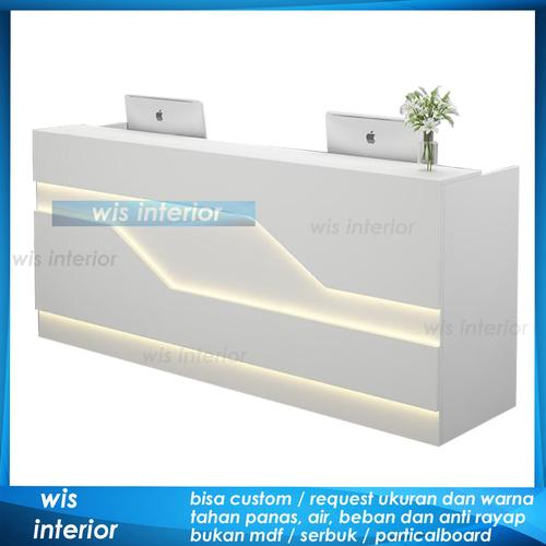 Jual MEJA RESEPSIONIS LOBBY KANTOR KASIR RESTORAN COUNTER MALL - CUSTOM ...