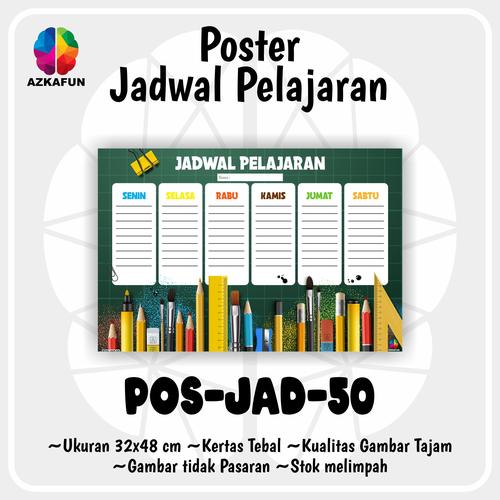 Jual Poster JADWAL PELAJARAN SEKOLAH - jadwal pelajaran sekolah - POS ...