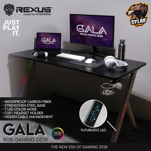 Jual Rexus Gala RGB Gaming Desk / Meja Komputer - White Black - Jakarta ...