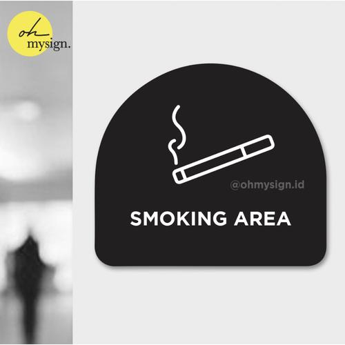 Jual Sign Board Akrilik Smoking Area Papan Acrylic Signage Tempel ...