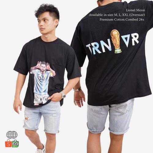 Jual Kaos Oversize Hitam - Lionel Messi - Hitam, S - Kab. Tangerang ...