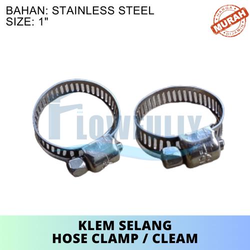 Jual KLEM SELANG STAINLESS STEEL 1 INCH BLIMBING CLAMP CLEM AIR GAS ...