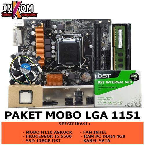 Jual Paket Mobo H110 LGA 1151 DDR4 Plus Ram Processor I5 6500 Fan - ECS - Kota Bekasi - INKOR ...
