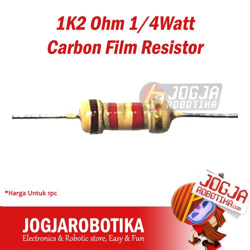 Jual 1K2 Ohm 1/4Watt Carbon Film Resistor - Kab. Sleman - Jogjarobotika ...