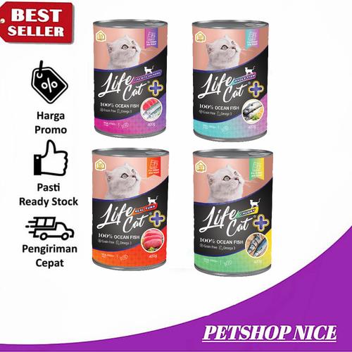 Jual Life cat kaleng plus 400gr - makanan basah All Varian - Kota Depok ...