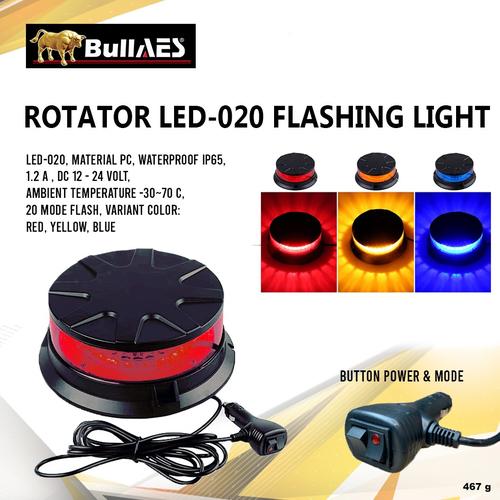 Jual Rotator LED 020 High Power Beacon Flashing Light 12-24V - Merah ...