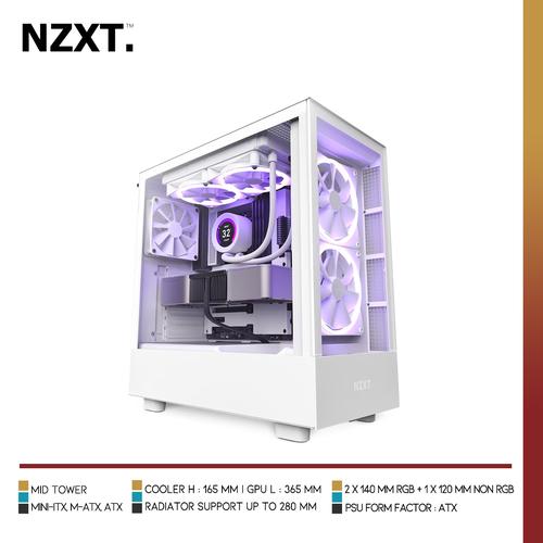 Promo NZXT H5 Elite | Premium Compact Mid-tower Case - Putih Cicil 0% ...
