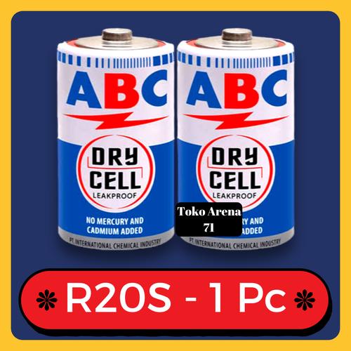 Jual Baterai ABC Biru R20S Size D / Batre ABC Biru R20 Satuan 1 Pcs 1 ...