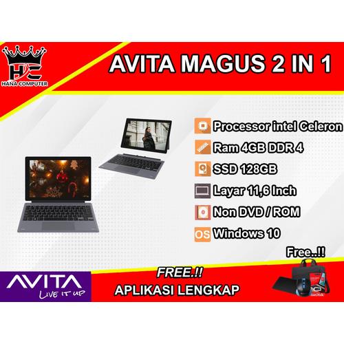 Jual AVITA MAGUS 2IN1 TOUCH N4020 4GB 128GB W10 11.6FHD IPS BLK - Kota ...