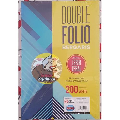 Jual original [PAK] KERTAS DOUBLE FOLIO BERGARIS SIDU 200 LEMBAR ...