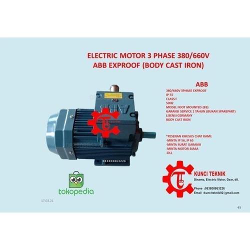 Jual Abb 30Hp 22Kw 3Phase 2Pole Induction Motor Explosion Proof B3 ...