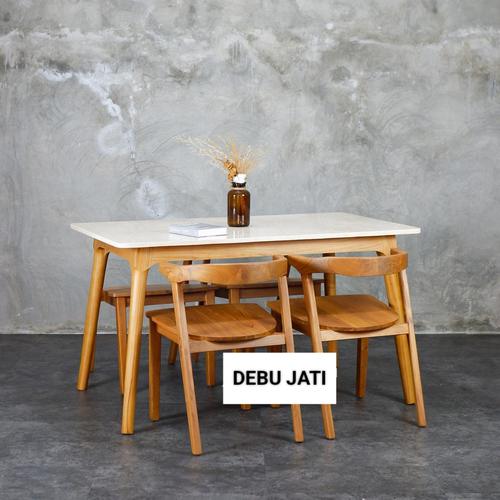 Jual meja makan set kursi 4 meja makan set marmer meja set 4 kursi ...