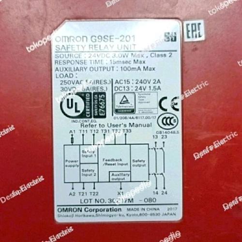 Jual Safety Relay Unit Omron Sti G9Se-201 24 Vdc Original Japan ...