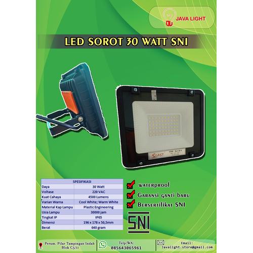 Jual Lampu Sorot LED SNI TKDN - 30 Watt Indoor & Outdoor - Putih - Kab ...