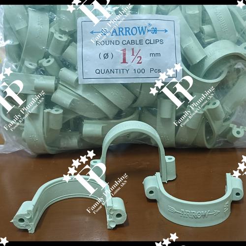 Jual KLEM CLAMP CLEM ARROW PVC PRALON TEMBOK PLASTIK 11/2" 1,5 11/2 ...