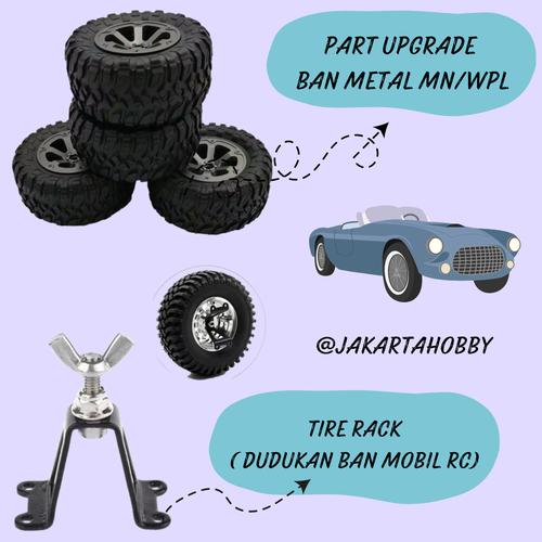 Promo Part RC Upgrade Tire Rack Ban Metal Dudukan Ban Cadangan MN WPL ...