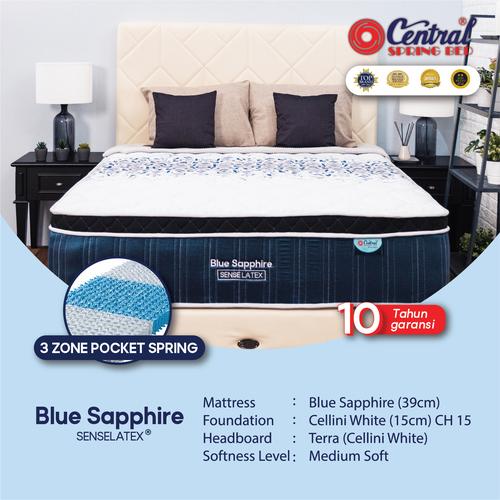 Jual Spring bed Central Gold Blue Sapphire Pocket Plush Top - kasur ...