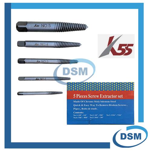 Jual K55 HAND TAP BALIK SET 5 PCS SCREW EXTRACTOR PEMBUKA BAUT RUSAK PATAH - Kota Malang - DSM ...